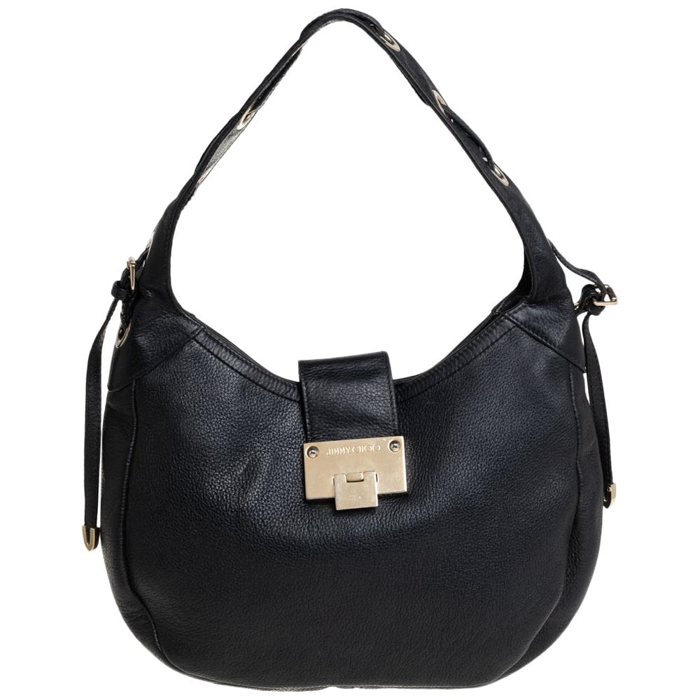 Jimmy Choo Black Satin Bon Bon Crystal Embellished Bucket Bag For Sale ...