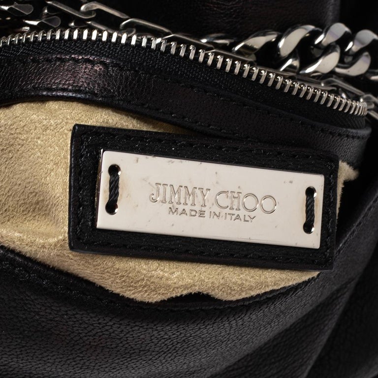 Jimmy Choo Black Leather Shoulder Bag at 1stDibs