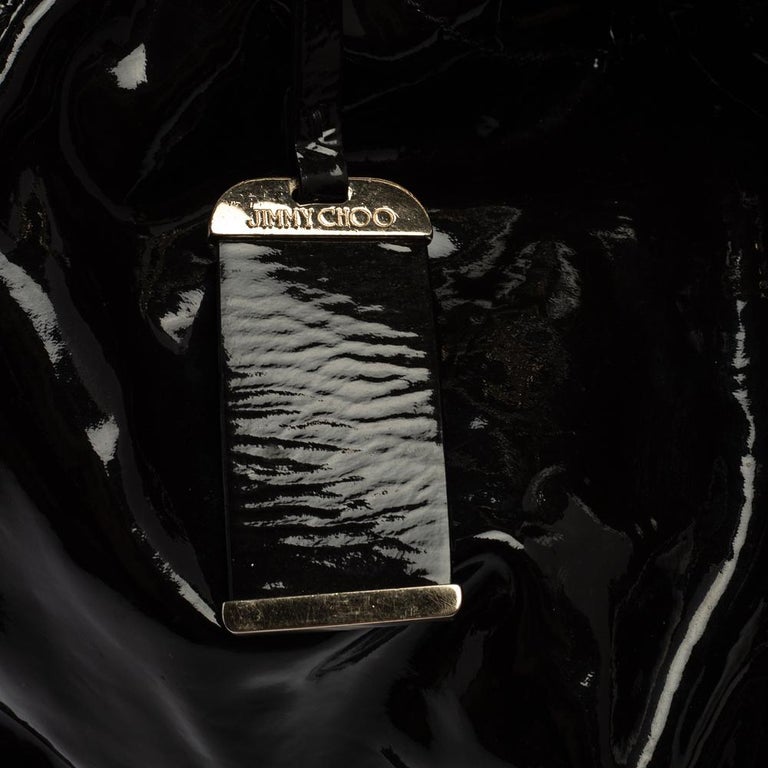 Jimmy Choo Black Patent Leather Lohla Jayne Tote at 1stDibs | jimmy ...
