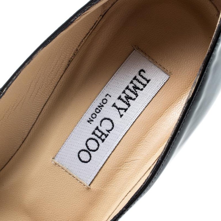 Jimmy Choo Black Patent Leather Romy Pointed Toe Pumps Size 35 at ...