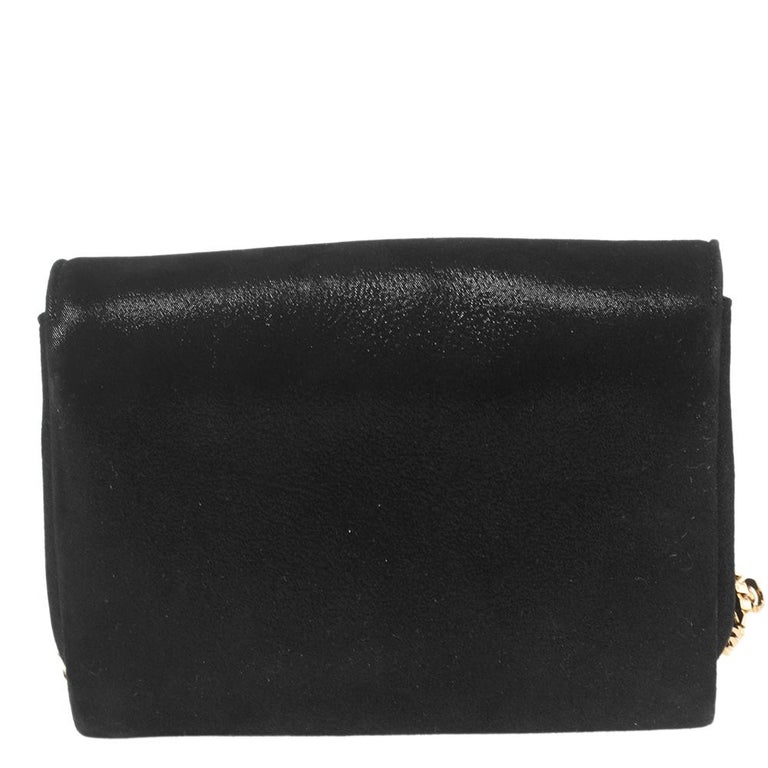 Jimmy Choo Black Shimmer Leather And Glitter Fabric Alba Shoulder Bag ...