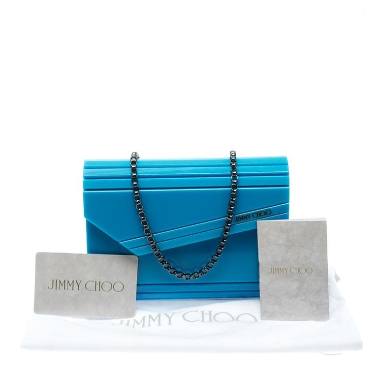 Jimmy Choo Blue Acrylic Candy Clutch Bag For Sale at 1stDibs