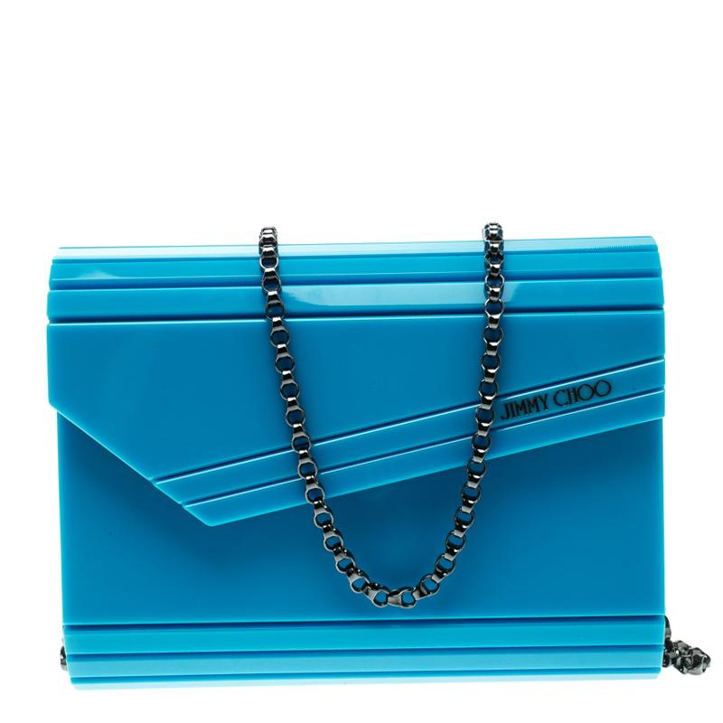Jimmy Choo Blue Acrylic Candy Clutch Bag For Sale at 1stDibs