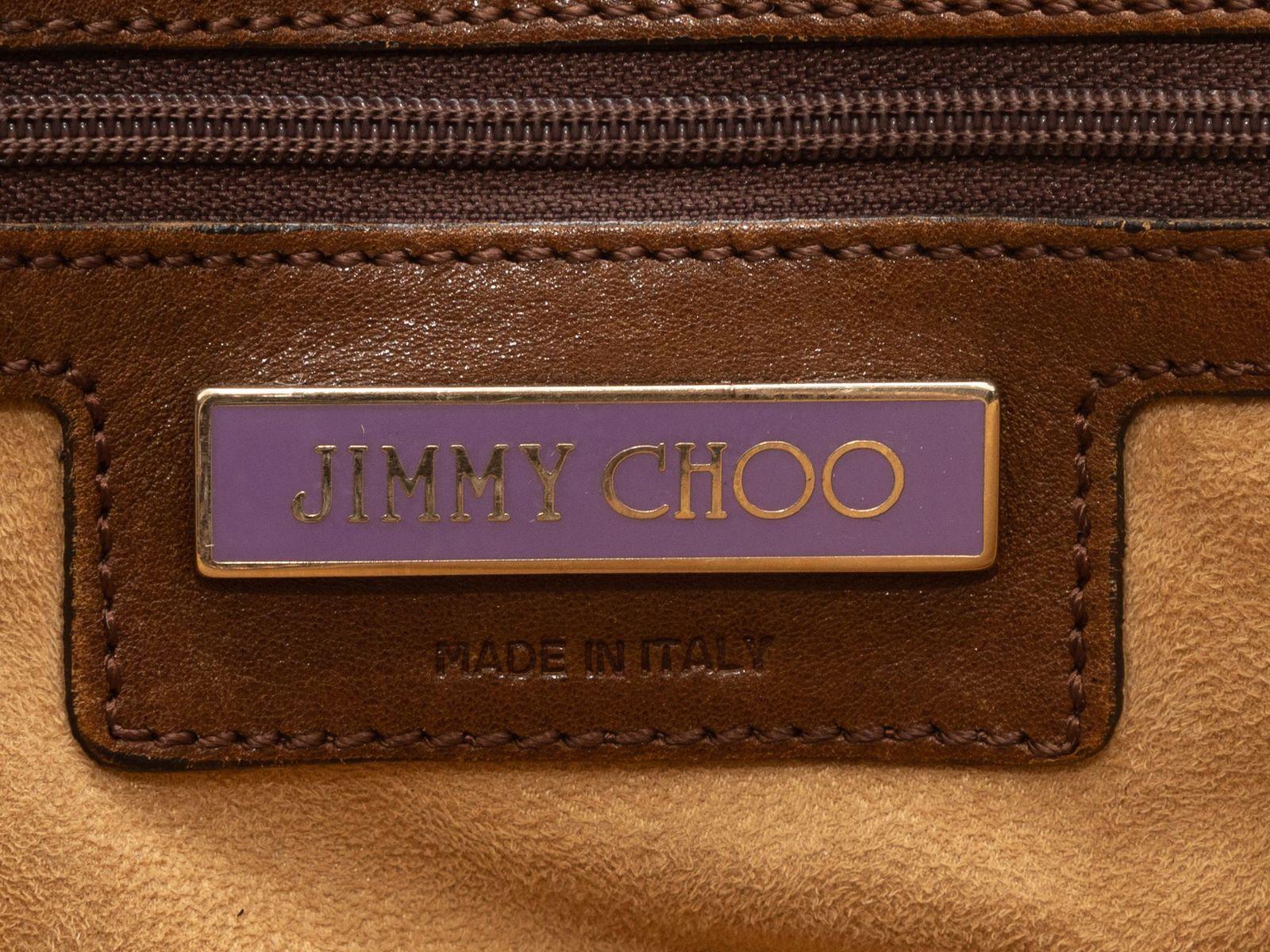 Jimmy Choo Brown Leather Shoulder Bag For Sale at 1stDibs