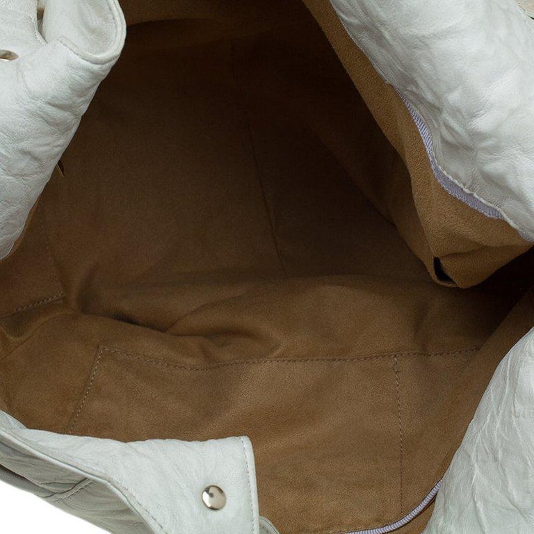 Jimmy Choo Cream Leather Bree Tote For Sale at 1stDibs