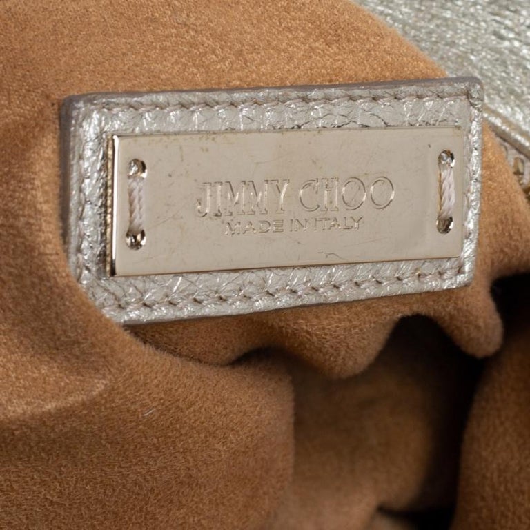 Jimmy Choo Gold Leather Large Sky Bangle Hobo at 1stDibs