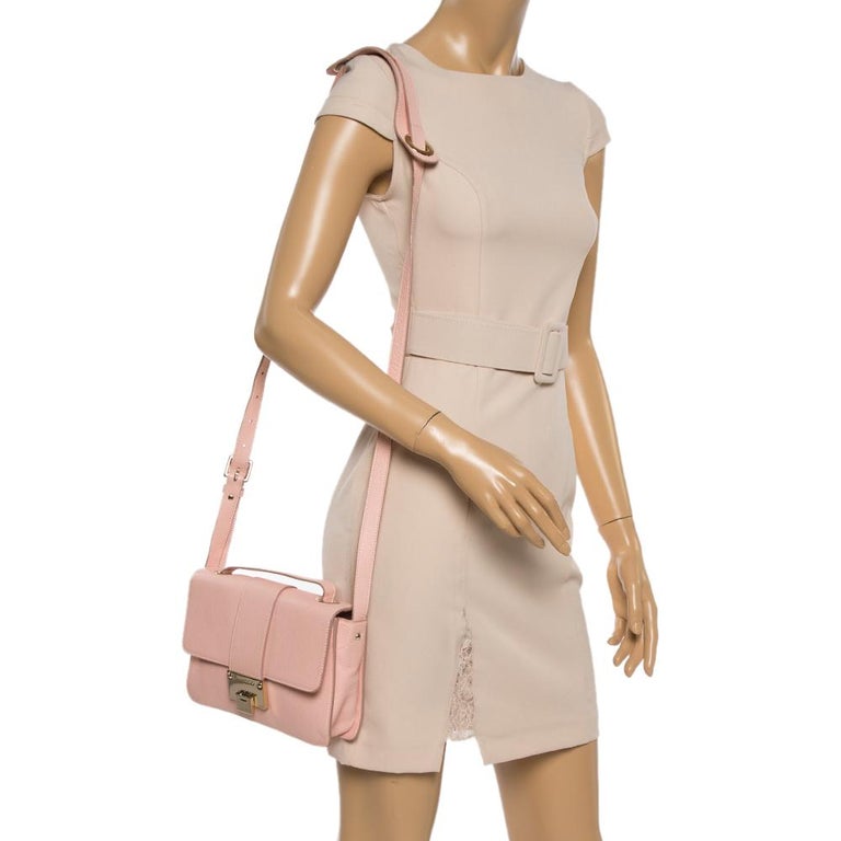 Jimmy Choo Light Pink Leather Rebel Top Handle Bag at 1stDibs