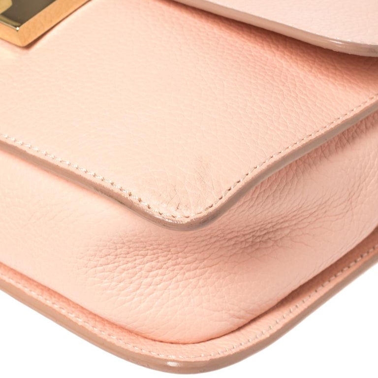 Jimmy Choo Light Pink Leather Rebel Top Handle Bag at 1stDibs
