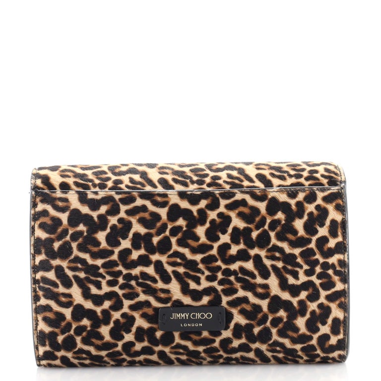 Jimmy Choo Madeline Chain Wallet Printed Pony Hair Small For Sale at ...