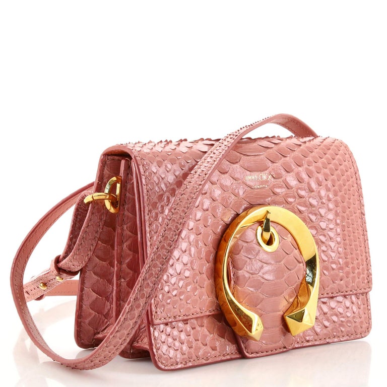 Jimmy Choo Madeline Shoulder Bag Python Small For Sale at 1stDibs