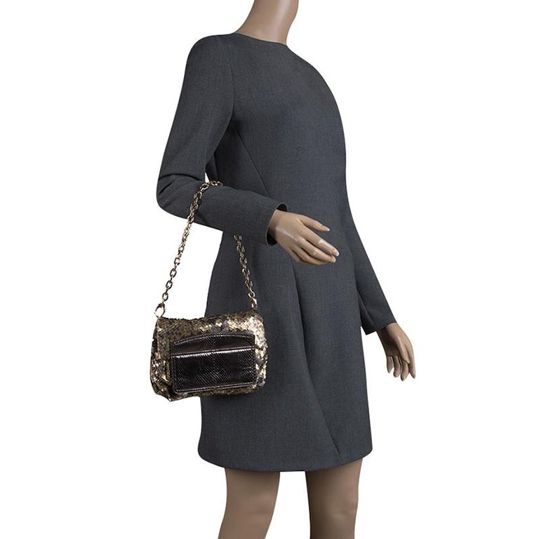 Jimmy Choo Metallic Multicolor Sequin Chain Shoulder Bag For Sale at ...
