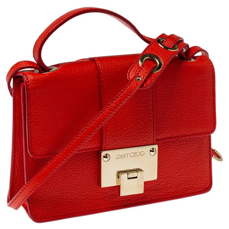Jimmy Choo Orange Leather Rebel Crossbody Bag at 1stDibs
