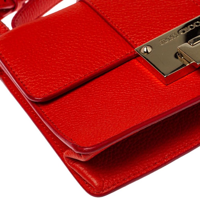 Jimmy Choo Orange Leather Rebel Crossbody Bag at 1stDibs