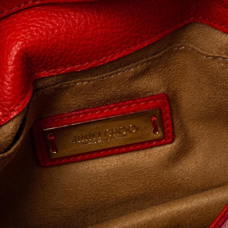 Jimmy Choo Orange Leather Rebel Crossbody Bag at 1stDibs