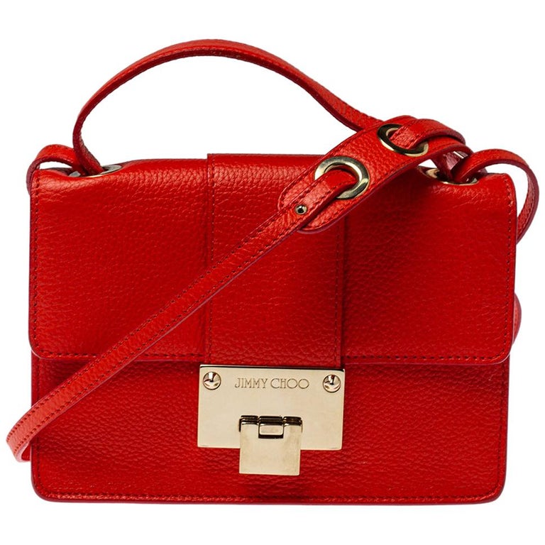 Jimmy Choo Orange Leather Rebel Crossbody Bag at 1stDibs