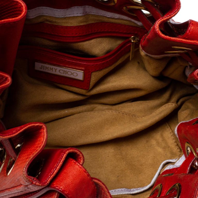 Jimmy Choo Orange Patent Leather Riki Tote at 1stDibs