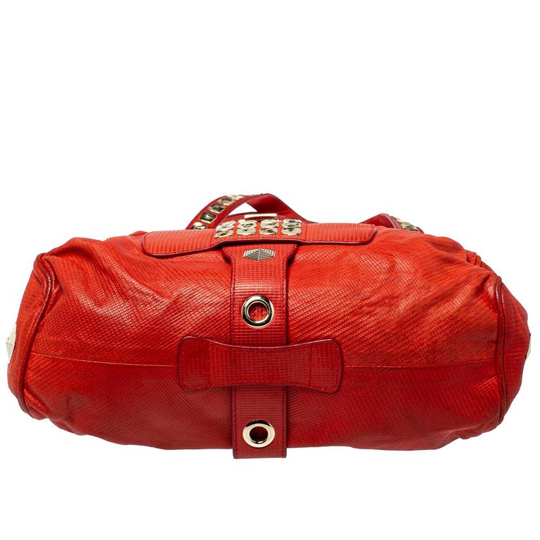 Jimmy Choo Orange Patent Leather Riki Tote at 1stDibs