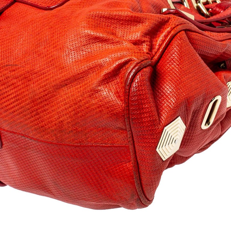 Jimmy Choo Orange Patent Leather Riki Tote at 1stDibs