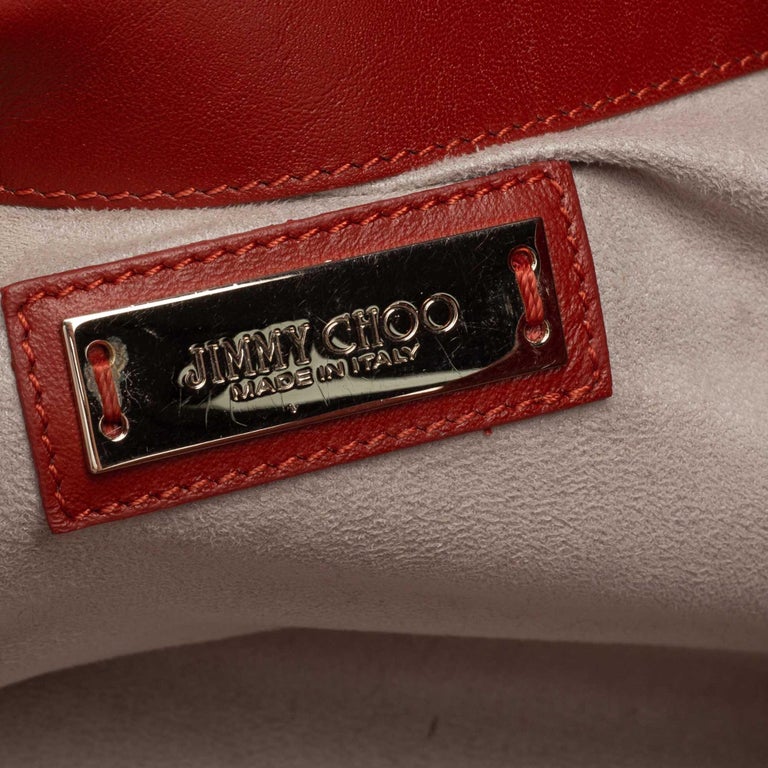 Jimmy Choo Orange Suede And Leather Riley Tote For Sale at 1stDibs