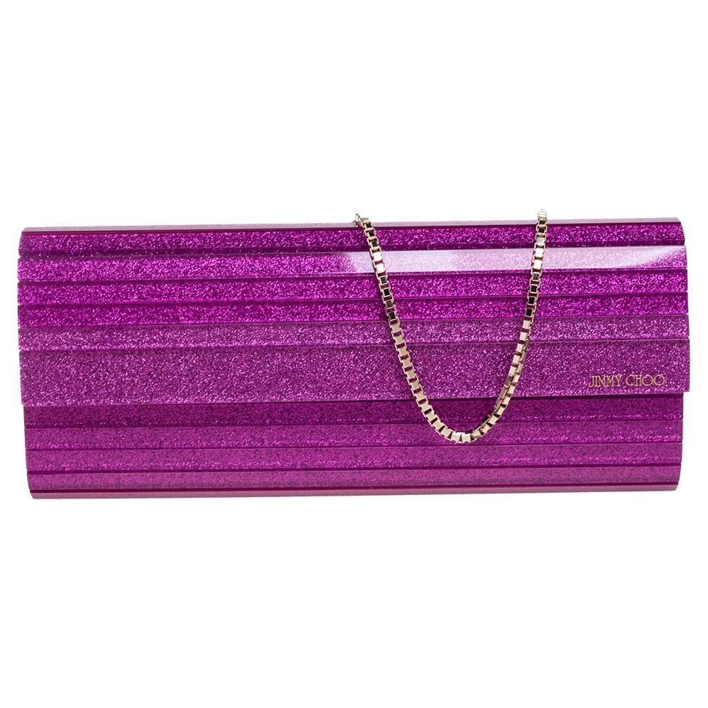 Versace Leather Clutch Croco Print - pink at 1stDibs