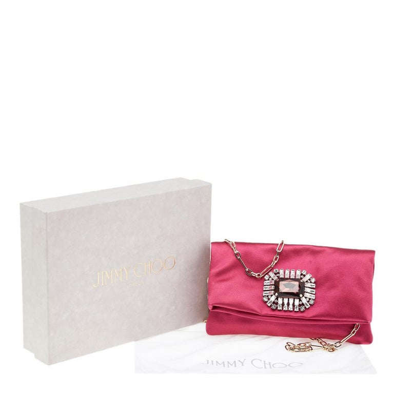 Jimmy Choo Pink Satin Titania Shoulder Bag at 1stDibs