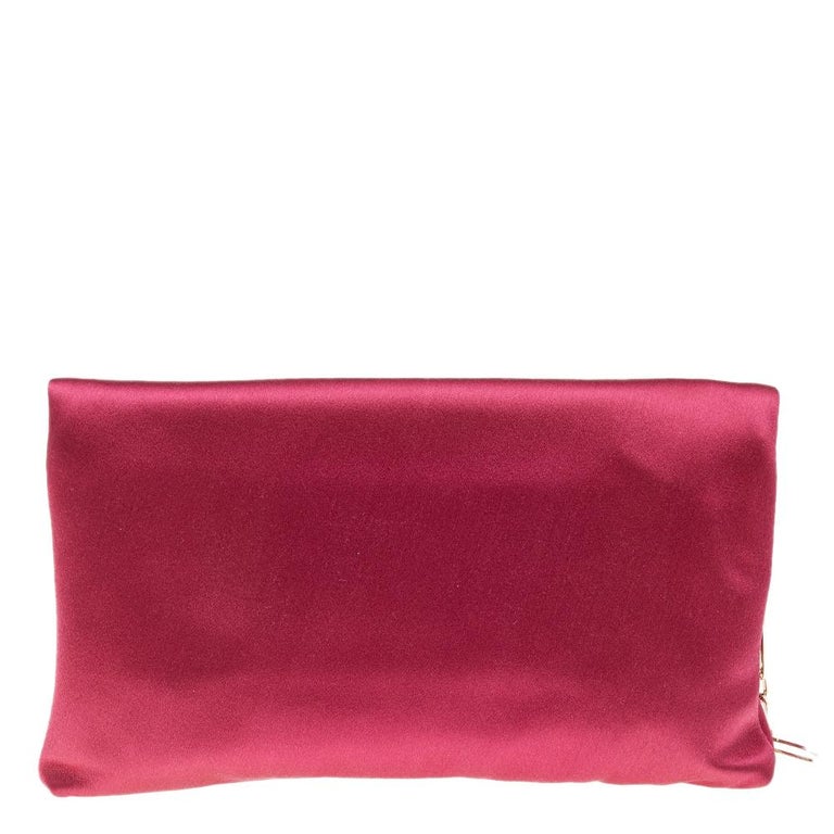 Jimmy Choo Pink Satin Titania Shoulder Bag at 1stDibs