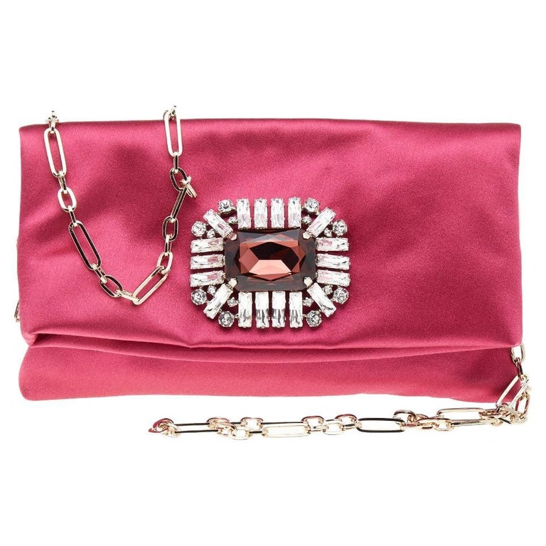 Jimmy Choo Pink Satin Titania Shoulder Bag at 1stDibs