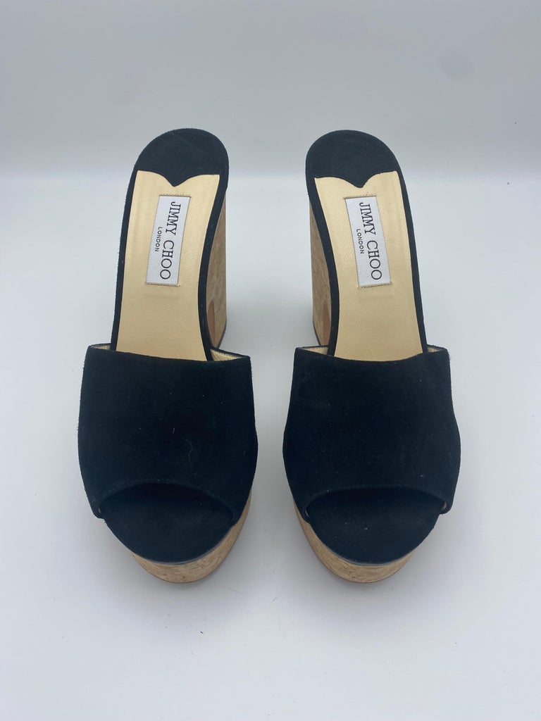 JIMMY CHOO Platform Slide Sandals, Size 41 For Sale at 1stDibs