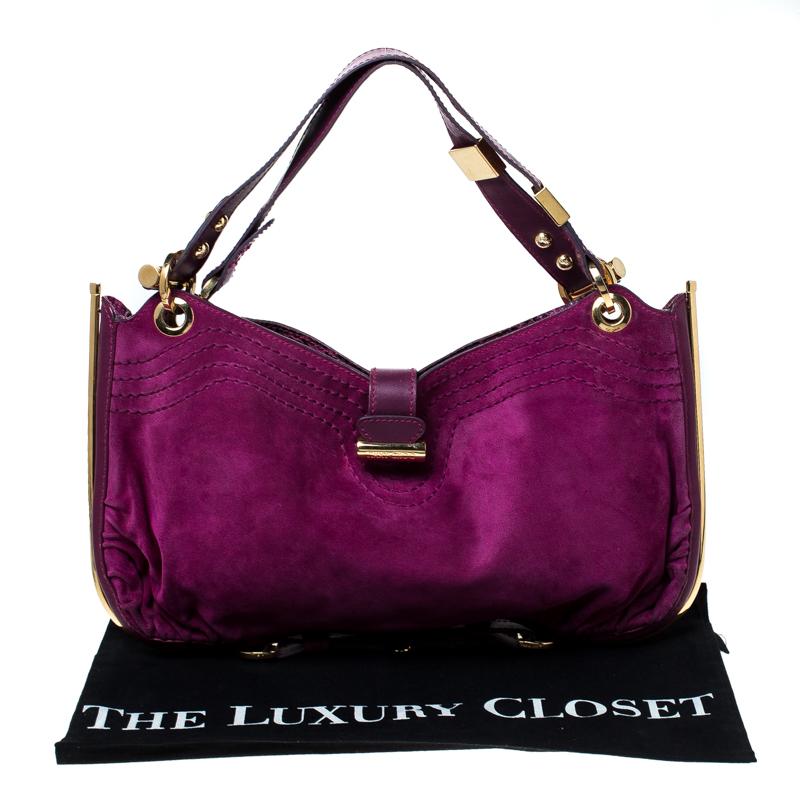Jimmy Choo Purple Suede and Leather Alex Shoulder Bag at 1stDibs ...