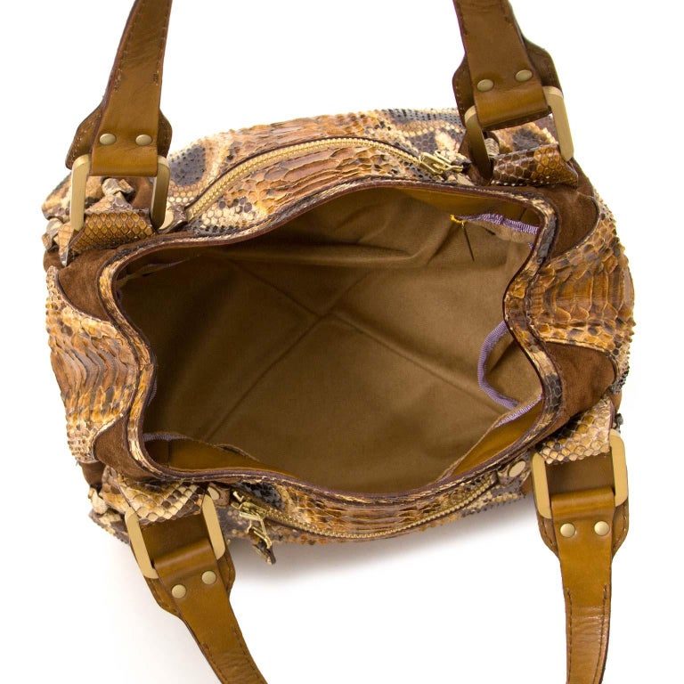Jimmy Choo Python Brown Bag at 1stDibs | jimmy choo brown bag