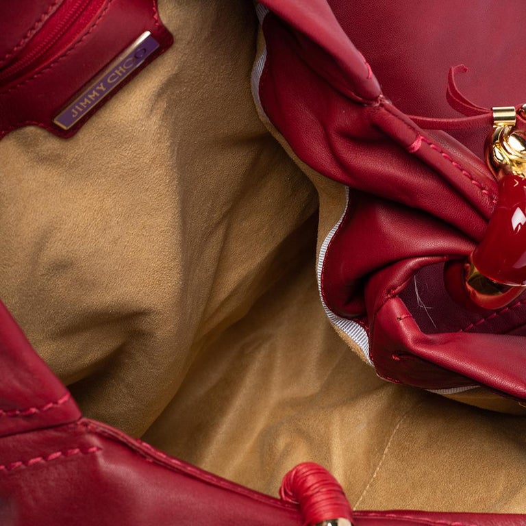 Jimmy Choo Red Leather Large Saba Hobo at 1stDibs | leather hobo ...