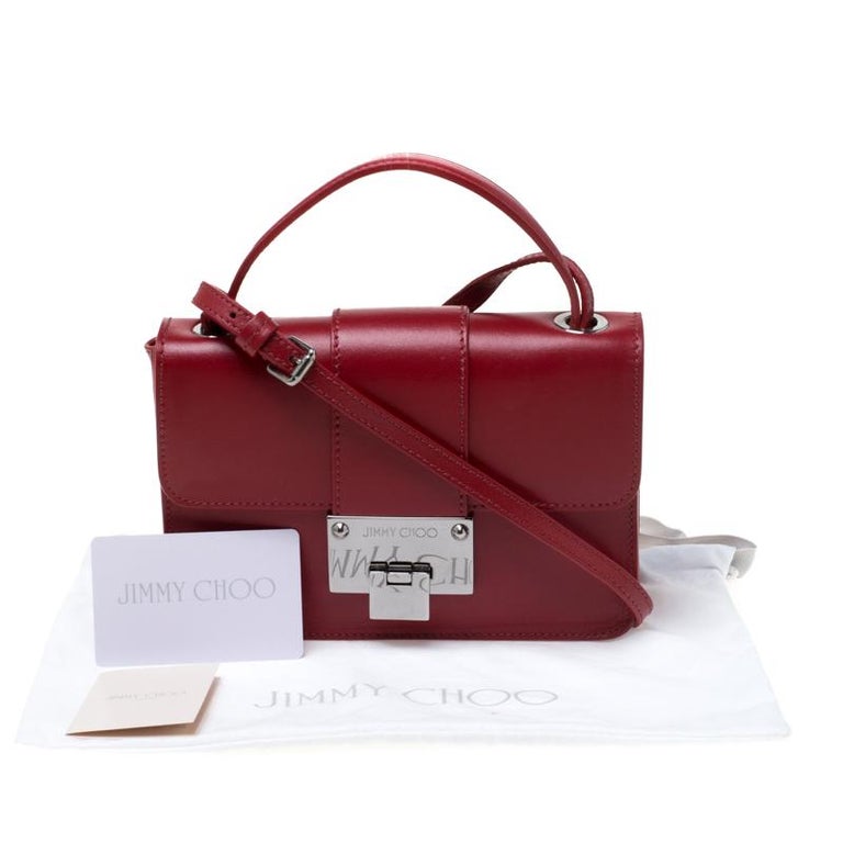 Jimmy Choo Red Leather Rebel Crossbody Bag For Sale at 1stDibs