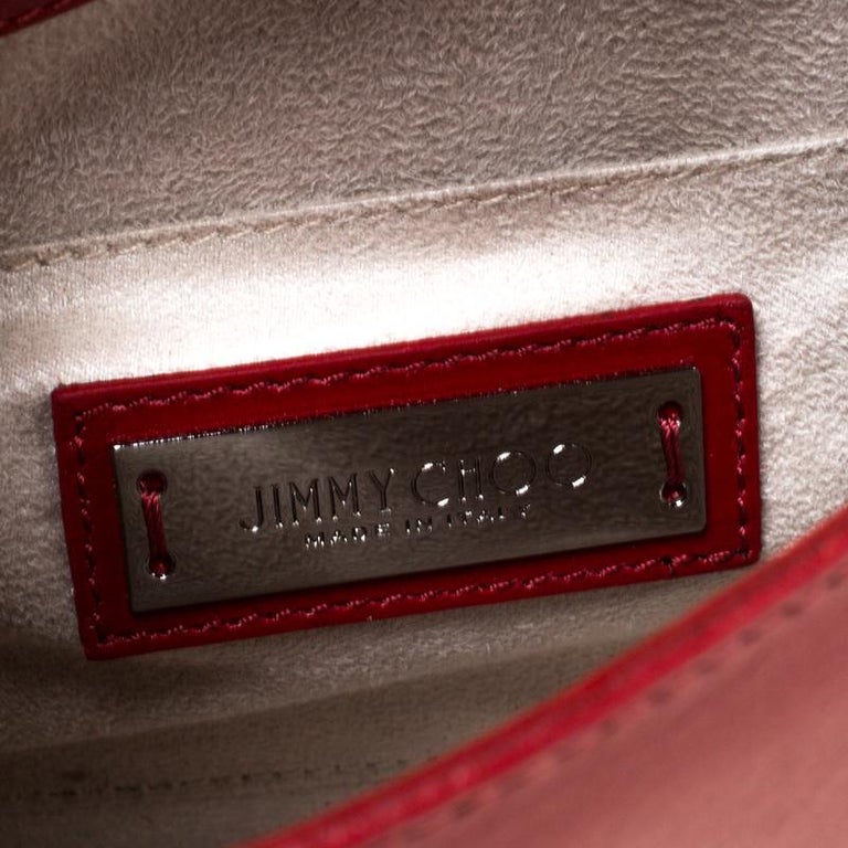 Jimmy Choo Red Leather Rebel Crossbody Bag For Sale at 1stDibs