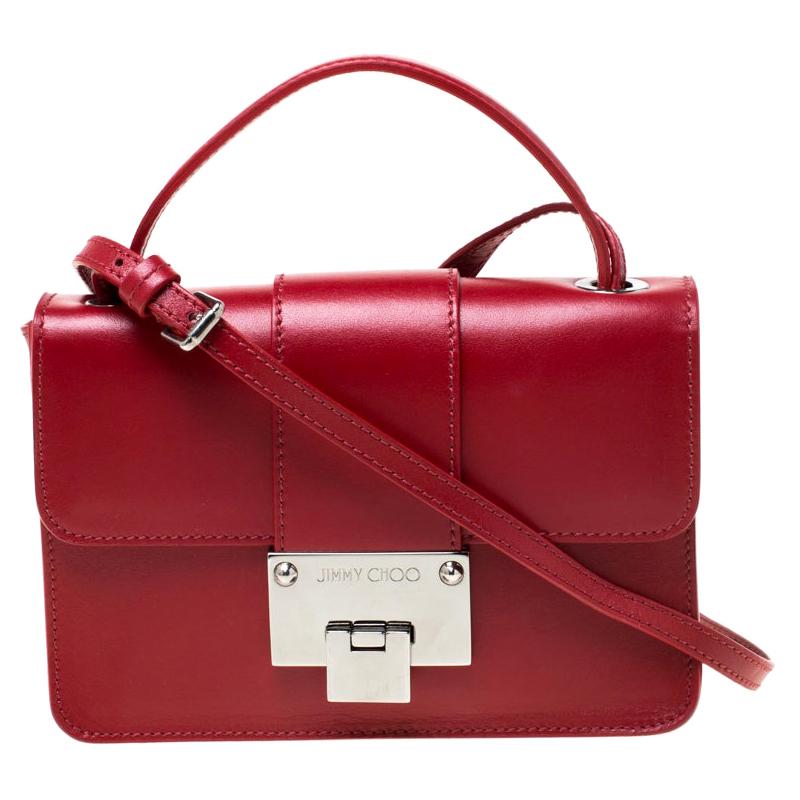 Jimmy Choo Red Leather Rebel Crossbody Bag For Sale at 1stDibs