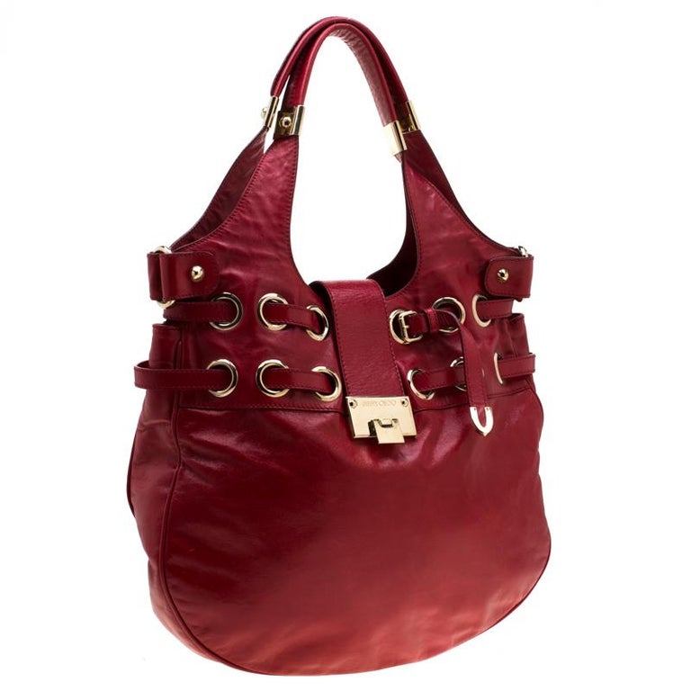 Jimmy Choo Red Leather Riki Tote at 1stDibs | jimmy choo riki bag ...