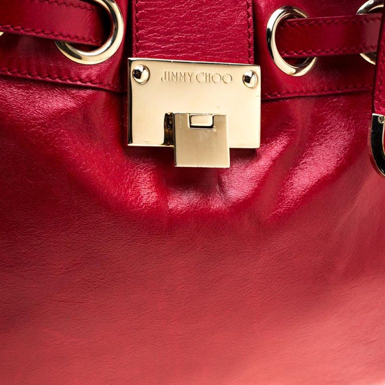 Jimmy Choo Red Leather Riki Tote at 1stDibs | jimmy choo riki bag ...