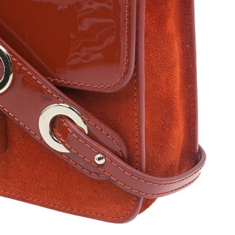 Jimmy Choo Red Patent Leather and Suede Rebel Crossbody Bag For Sale at ...