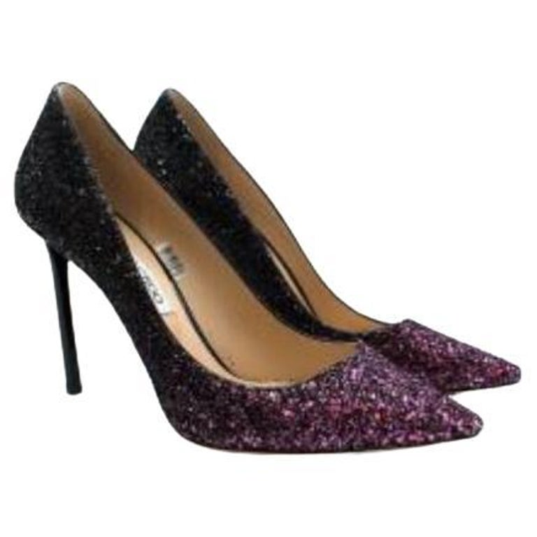 Jimmy Choo Romy Ombre Glitter Pumps For Sale at 1stDibs