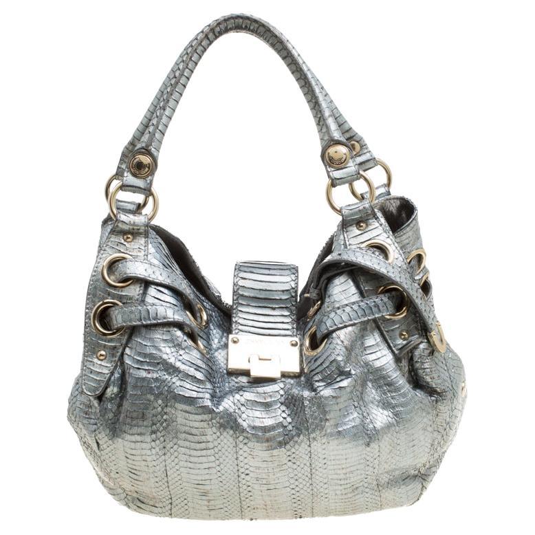 Devi Kroell Silver Snakeskin Hobo Shoulder Bag For Sale at 1stDibs ...