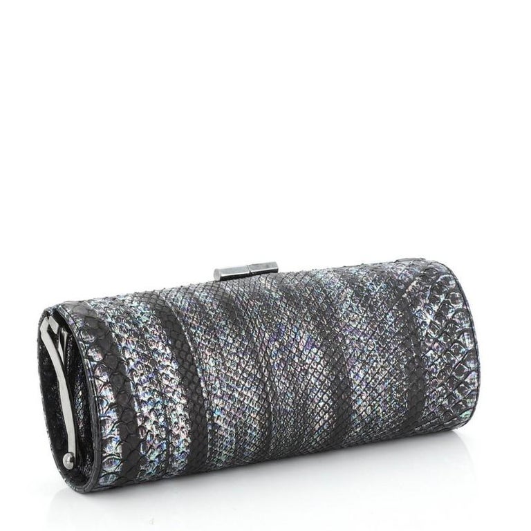 Jimmy Choo Tube Clutch Python Long at 1stDibs