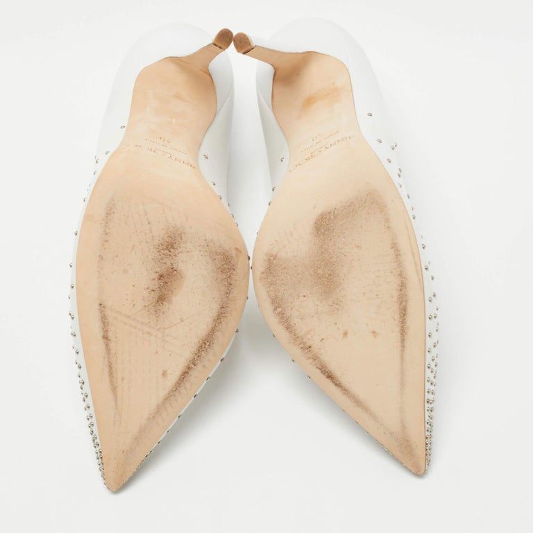Jimmy Choo White Leather Anouk Pumps Size 40 For Sale at 1stDibs