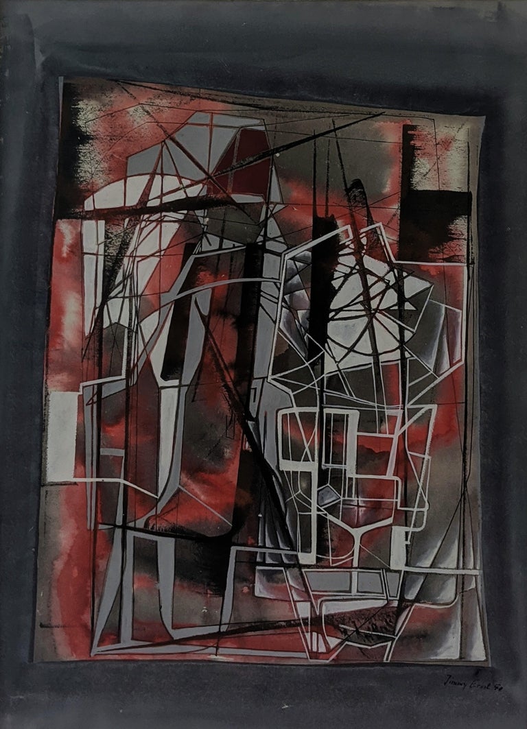 Jimmy Ernst - "Untitled, " Jimmy Ernst, Abstract Expressionism, Black ...