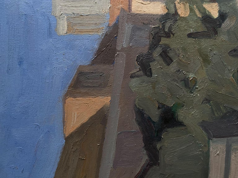 Jin Peng - Figurative landscape painting-Landscape outside the window No.1 For Sale at 1stDibs