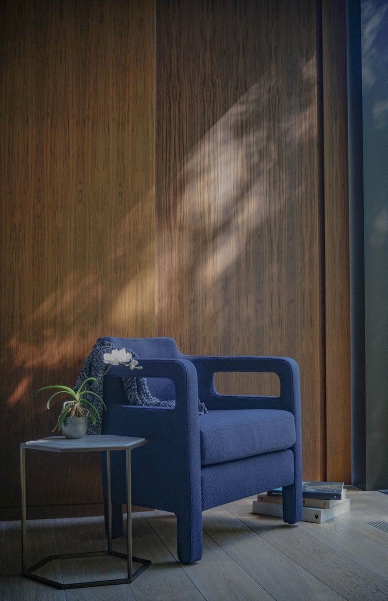 Jinbao Street Lounge Chair by Yabu Pushelberg in Jacquard Velvet For ...