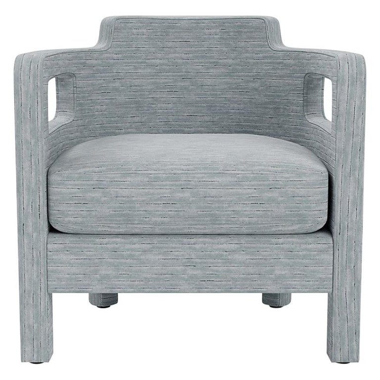 Jinbao Street Lounge Chair by Yabu Pushelberg in Jacquard Velvet For ...