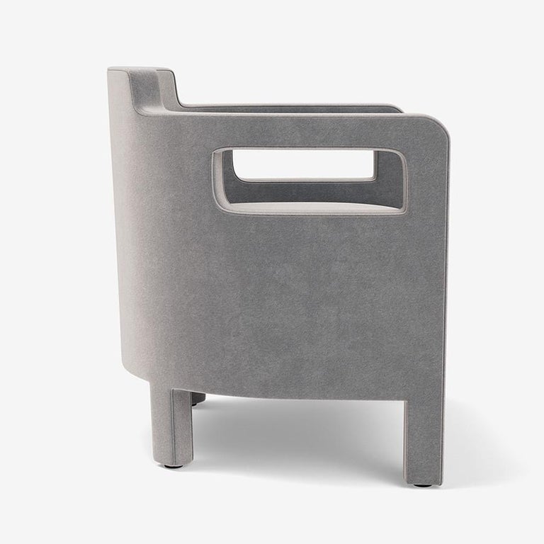 Jinbao Street Lounge Chair by Yabu Pushelberg in Mohair For Sale at 1stDibs