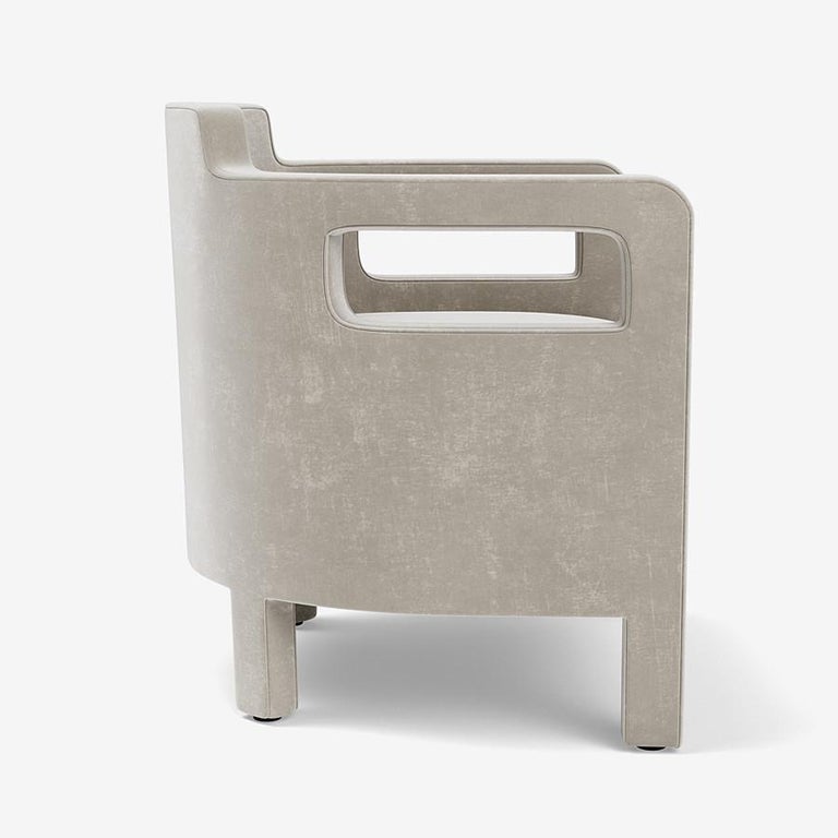 Jinbao Street Lounge Chair by Yabu Pushelberg in Nubuck Leather For ...