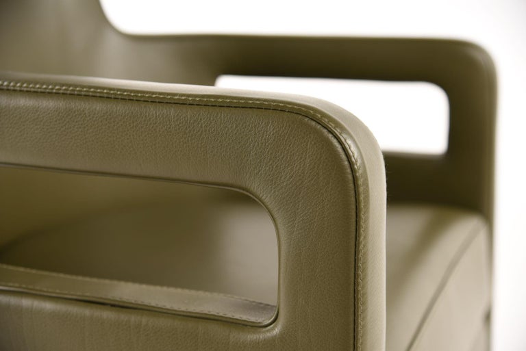 Jinbao Street Lounge Chair by Yabu Pushelberg in Client's Own Leather ...