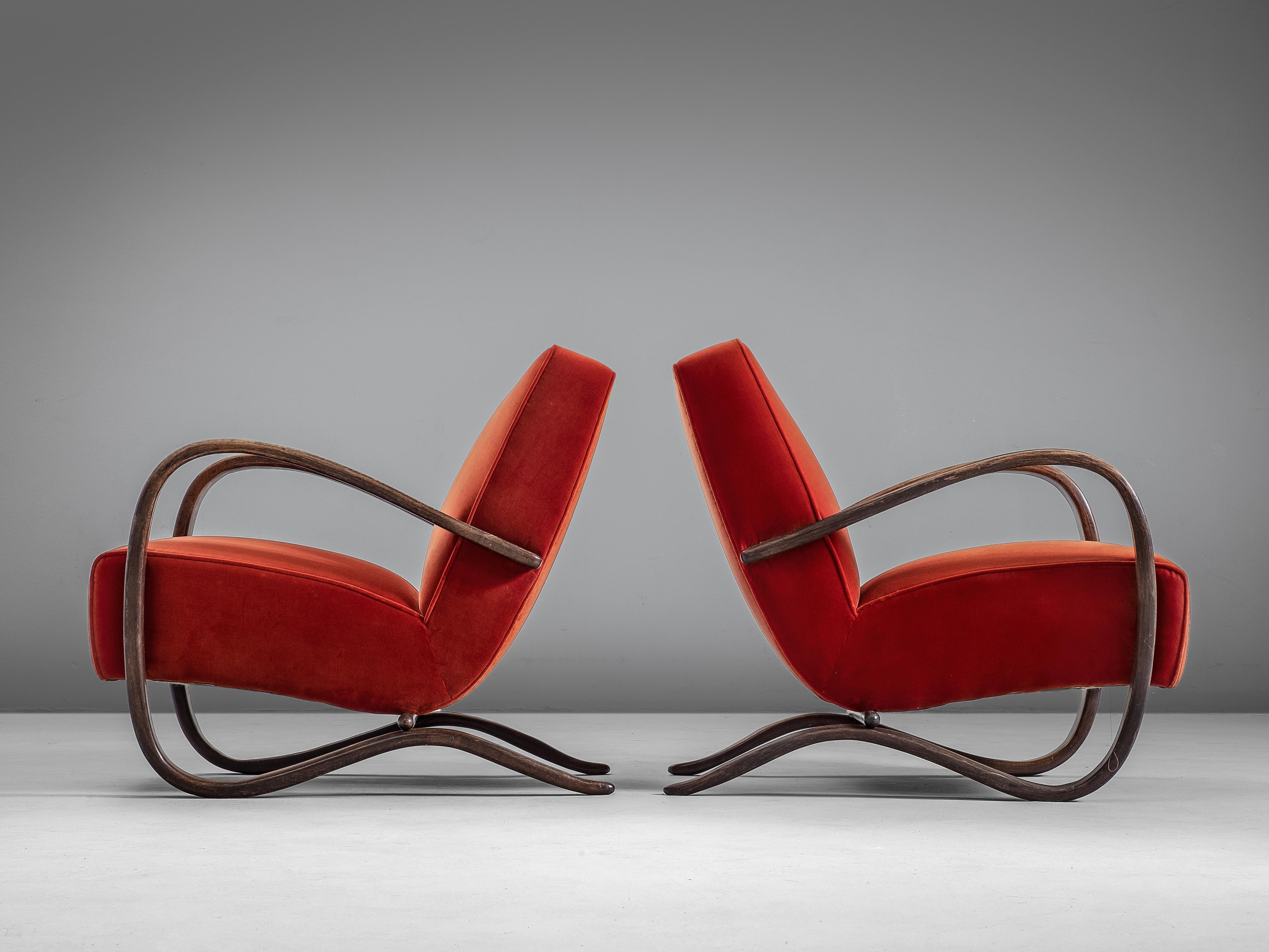 Jindrich Halabala Customizable Lounge Chairs at 1stDibs