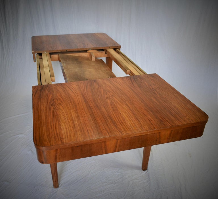 Jindřich Halabala Extendable Dining Table for UP Zavody, 1950s at 1stDibs